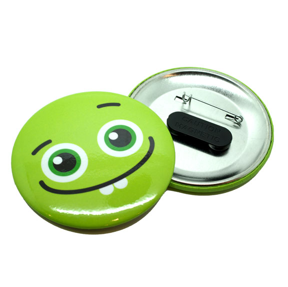 Buy 3" Custom Round Buttons with Clothing Magnets- JustButtons